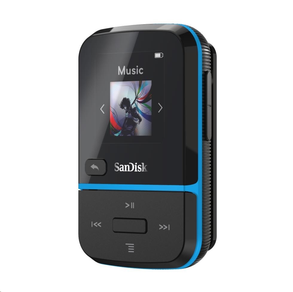 SanDisk Clip Sport Go MP3 Player 16 GB, Blue - Svět Počítačů
